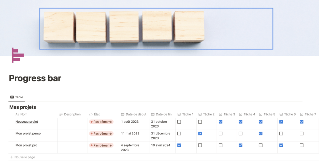 Crée ta propre barre de progression dans Notion - The Inspiring Owl