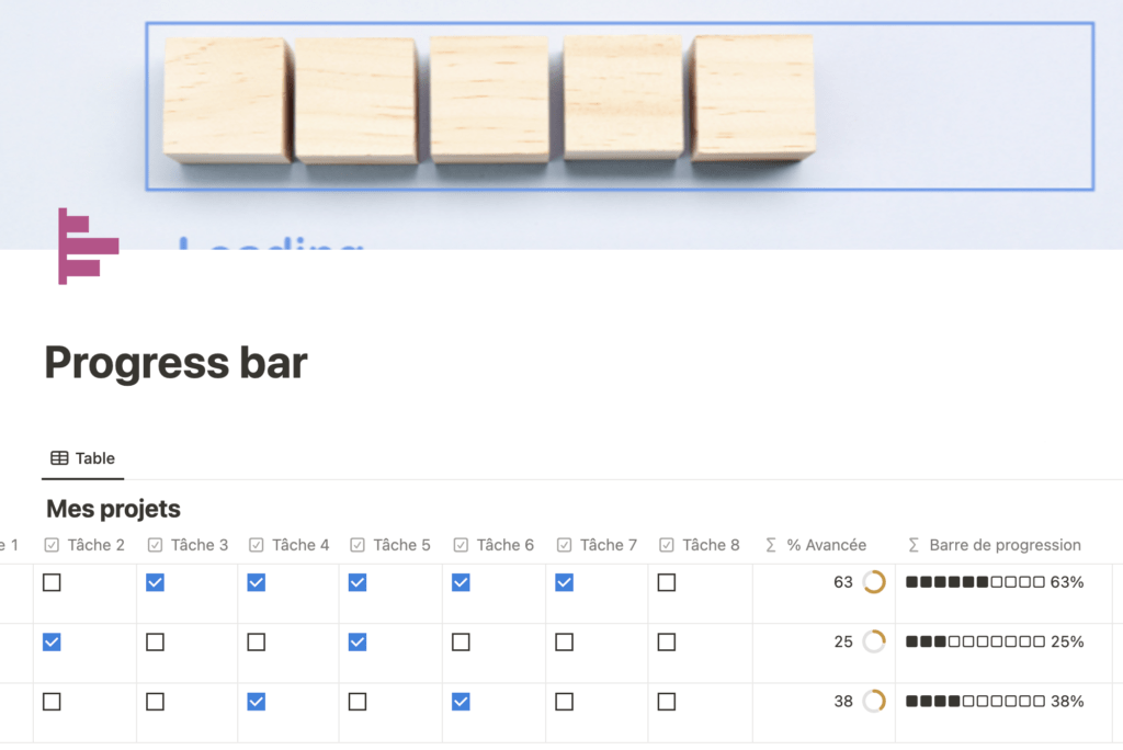Crée ta propre barre de progression dans Notion - The Inspiring Owl