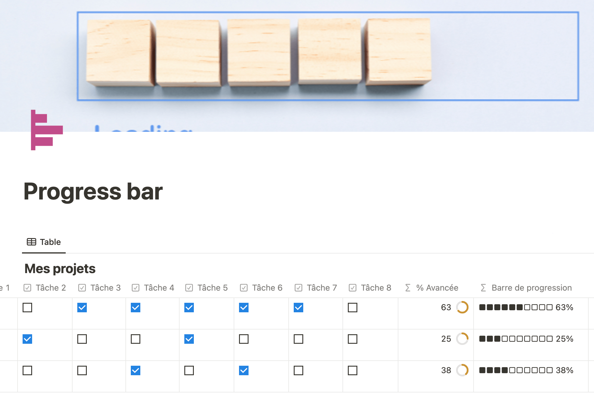 Crée ta propre barre de progression dans Notion - The Inspiring Owl